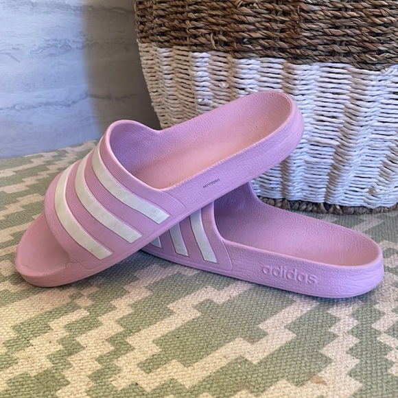 adidas | Shoes | Adidas Aqua Slide Pink Mens 5 Womens 6 Guc | Poshmark